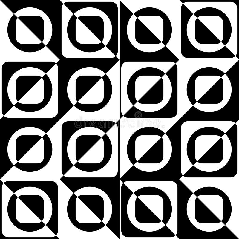 Seamless Square and Circle Pattern Stock Vector - Illustration of ...