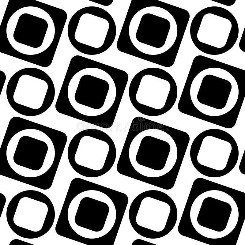 Seamless Square and Circle Pattern Stock Vector - Illustration of ...