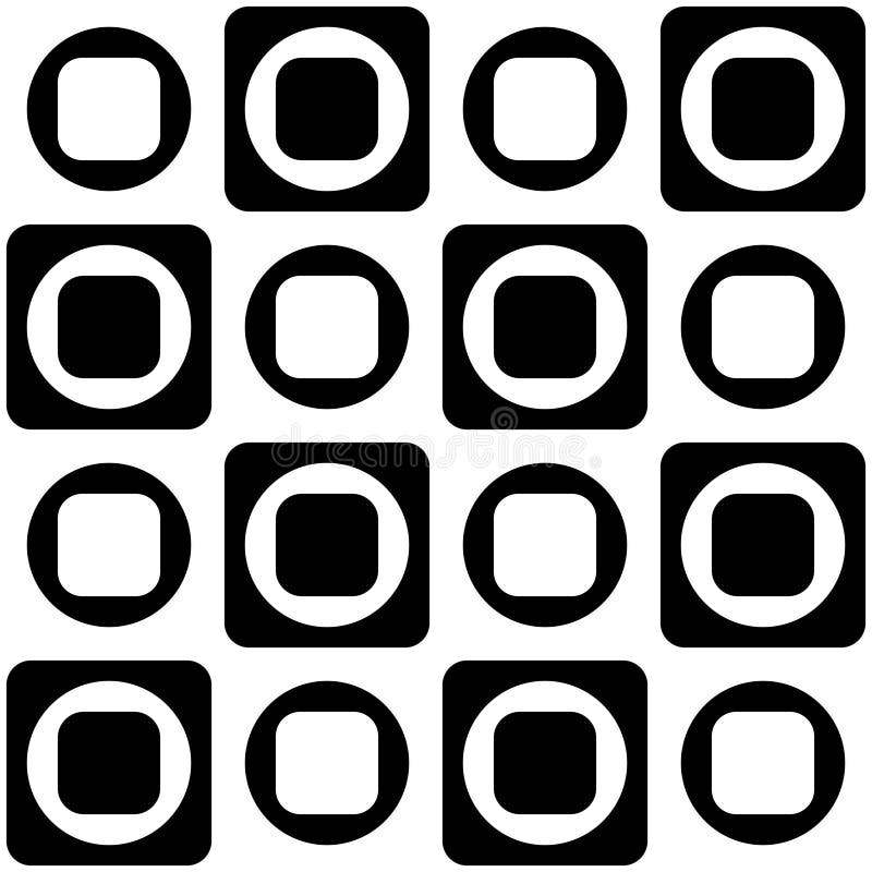 Seamless Square and Circle Pattern Stock Vector - Illustration of ...
