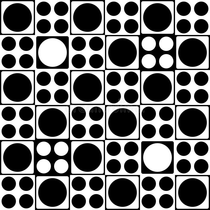 Seamless Square and Circle Pattern Stock Vector - Illustration of ...