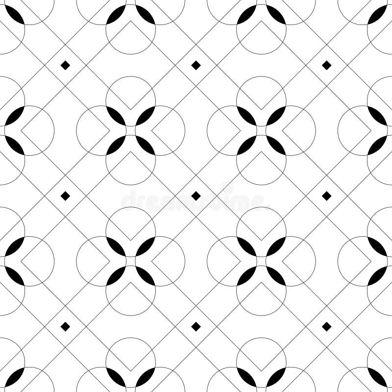 Seamless Square and Circle Pattern Stock Vector - Illustration of print ...