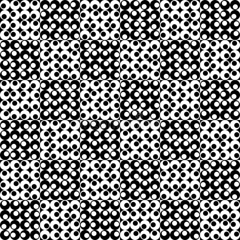 Seamless Square and Circle Pattern Stock Vector - Illustration of black ...