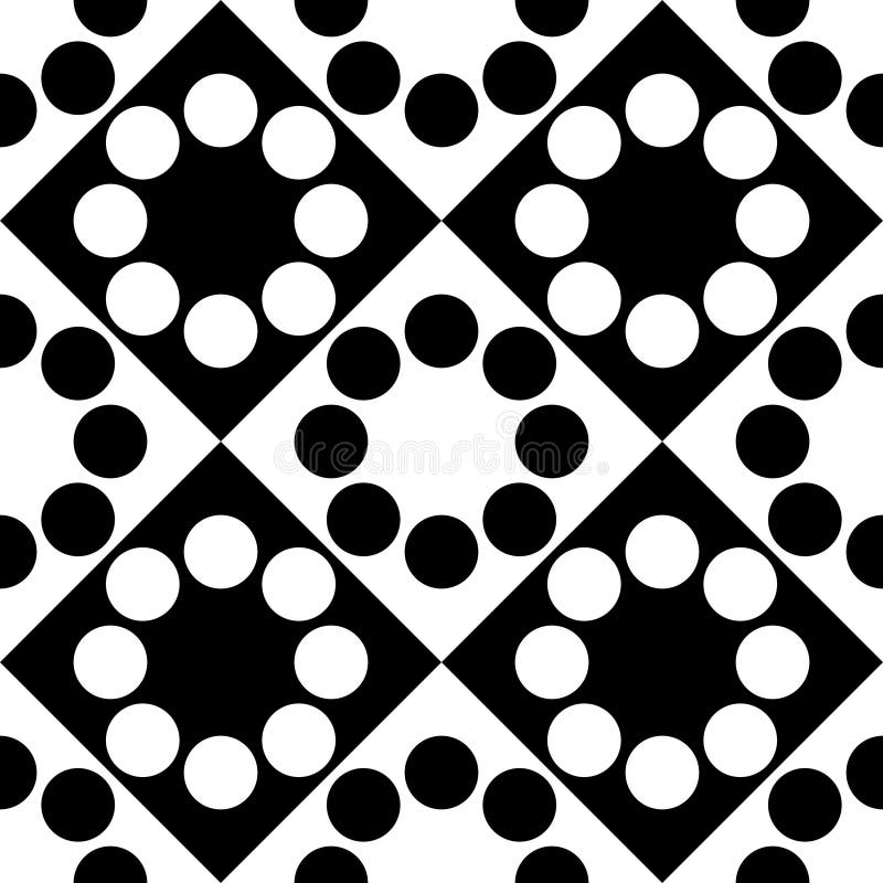 Seamless Square and Circle Pattern Stock Vector - Illustration of ...