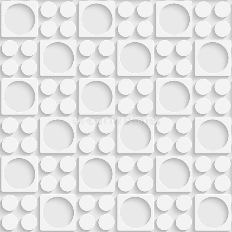 Seamless Square and Circle Pattern Stock Vector - Illustration of print ...