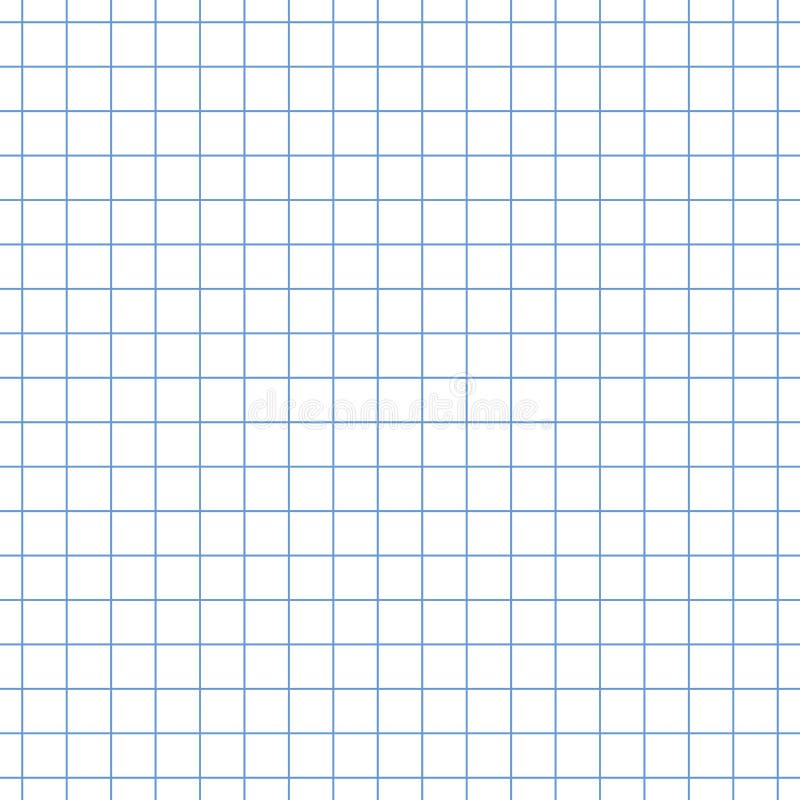 Seamless Square Grid Graph Paper Pattern in Blue Stock Illustration ...