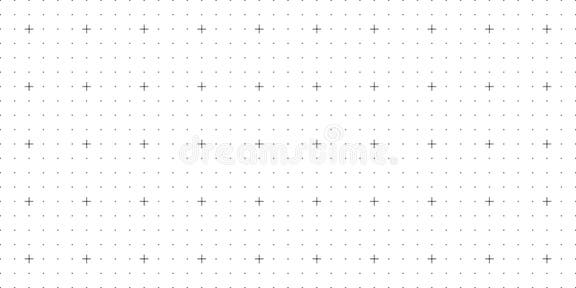 Seamless Square Grid Texture, Grid Line Paper Sheet with Crosses and ...
