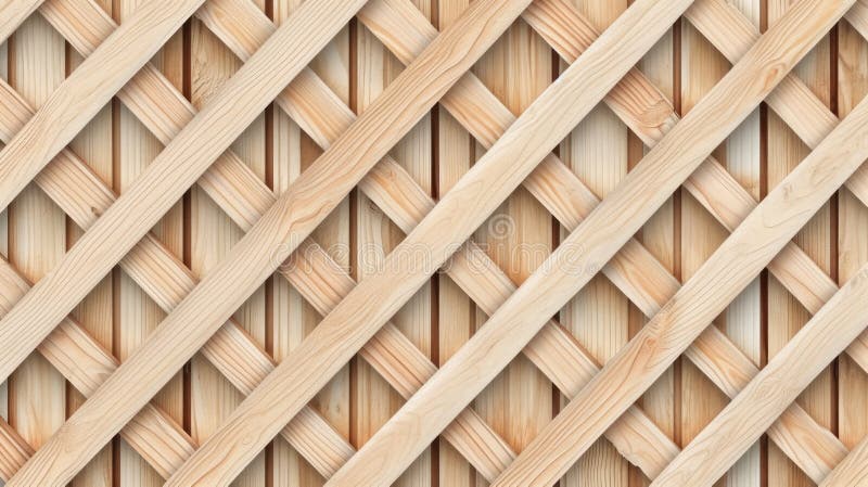 Seamless Square Grid Wood Lattice Texture, Isolated on a Transparent ...