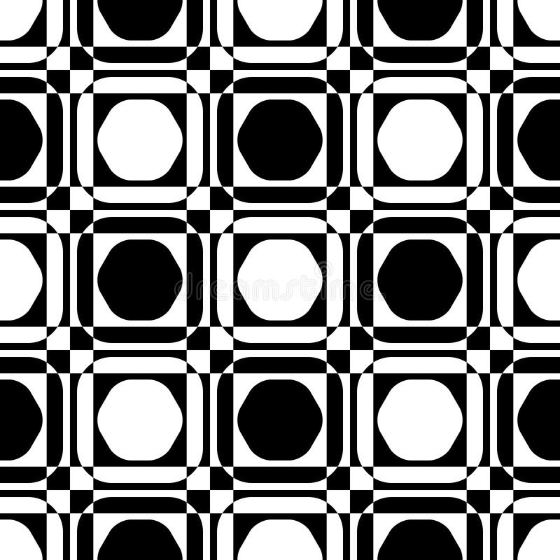 Seamless Square and Hexagon Pattern Stock Vector - Illustration of ...