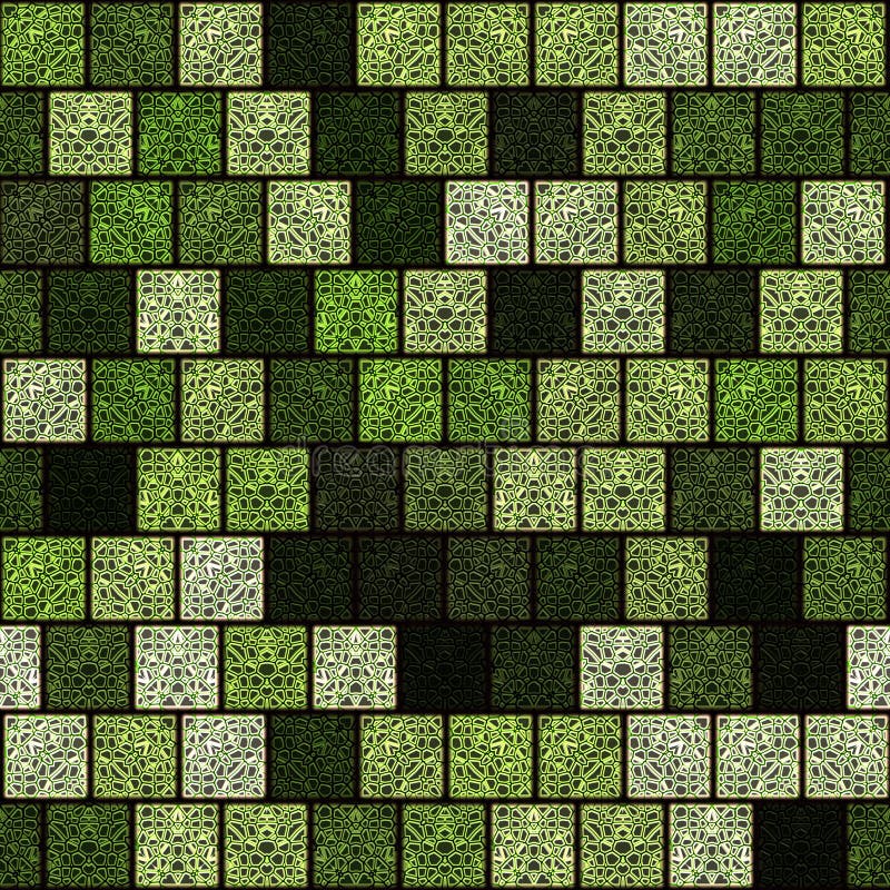 Seamless Square Mosaic Pattern Stock Illustration - Illustration of ...