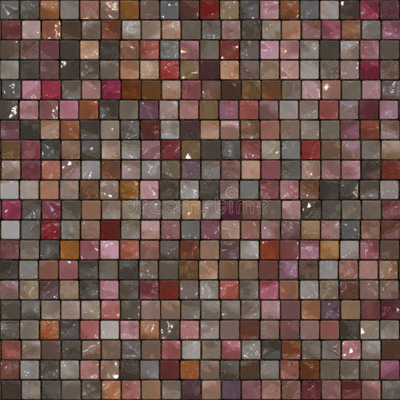 Seamless Square Mosaic Pattern Stock Illustration - Illustration of ...