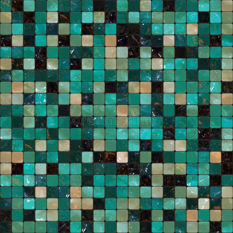 Seamless Square Mosaic Pattern Stock Illustration - Illustration of ...