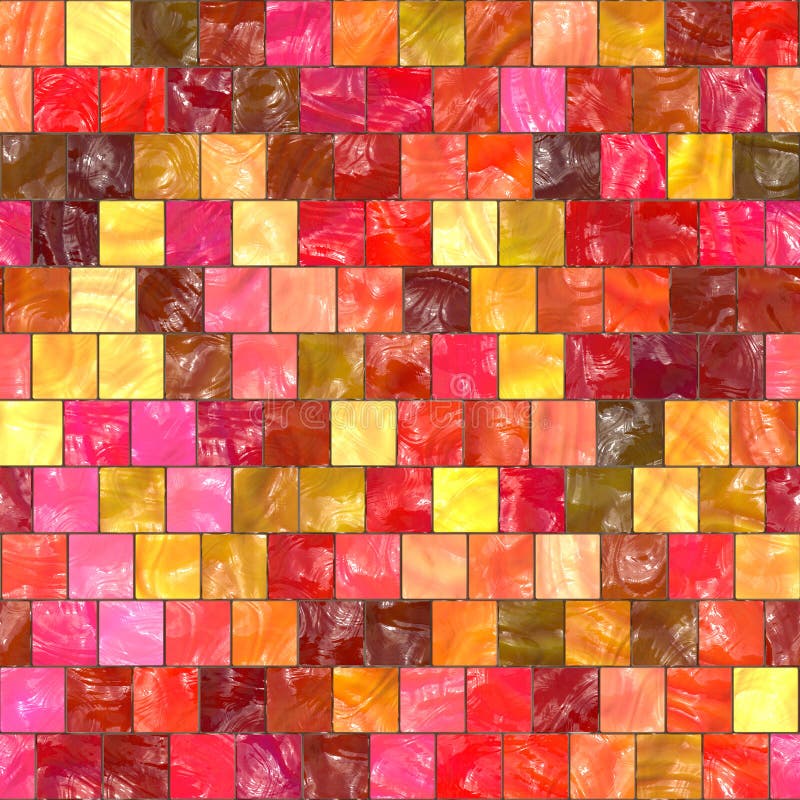 Seamless Square Mosaic Pattern Stock Illustration - Illustration of ...