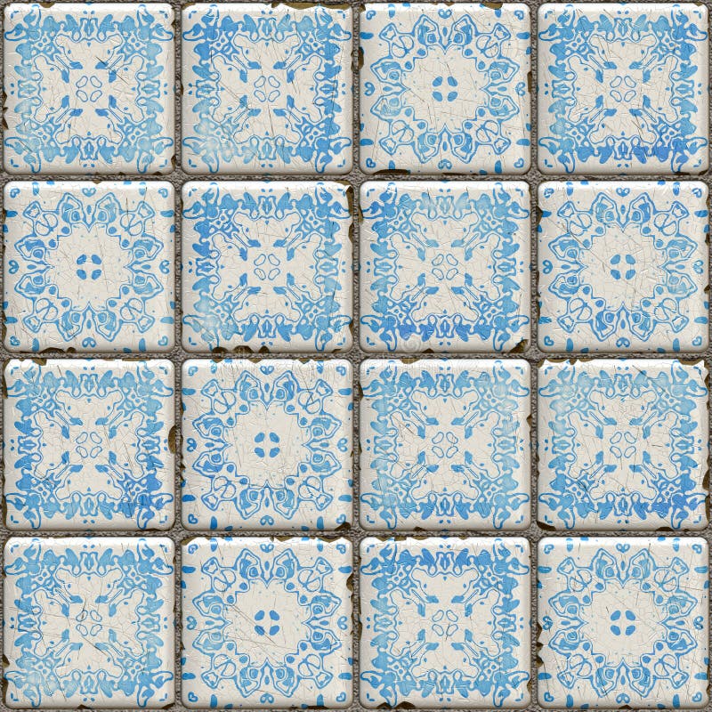 Seamless Square Mosaic Pattern Stock Illustration - Illustration of ...