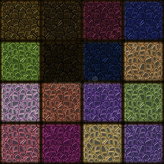 Seamless Square Mosaic Pattern Stock Illustration - Illustration of ...