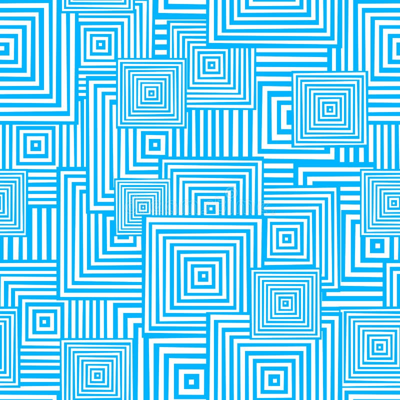Seamless Square Abstract Geometric Pattern Stock Illustration ...