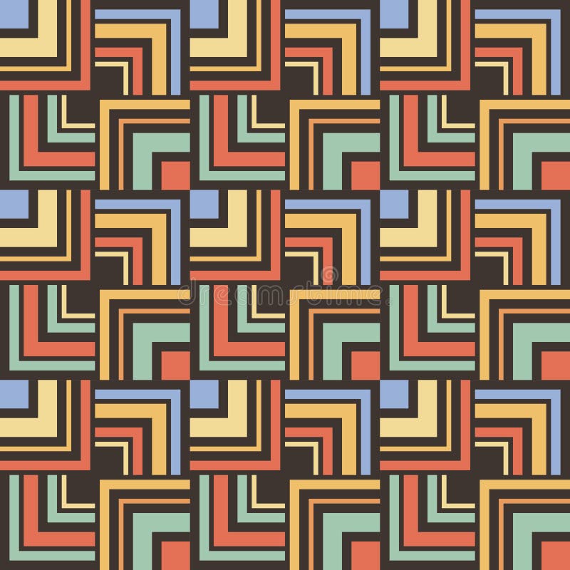 Seamless Square Pattern. Abstract Stripes Endless Background Stock ...