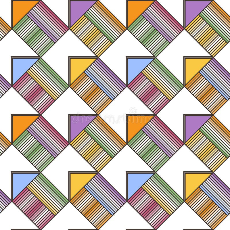 Seamless Square Pattern. Abstract Stripes Endless Background Stock ...