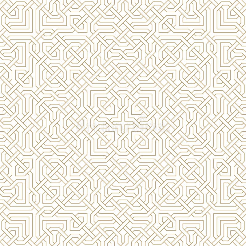 Seamless Square Pattern in Authentic Arabian Style. Stock Illustration ...