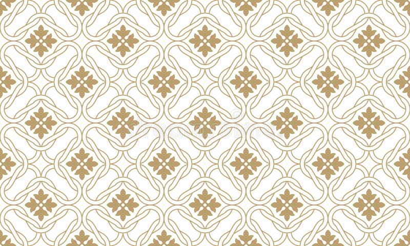 Seamless Square Pattern in Authentic Arabian Style. Stock Illustration ...