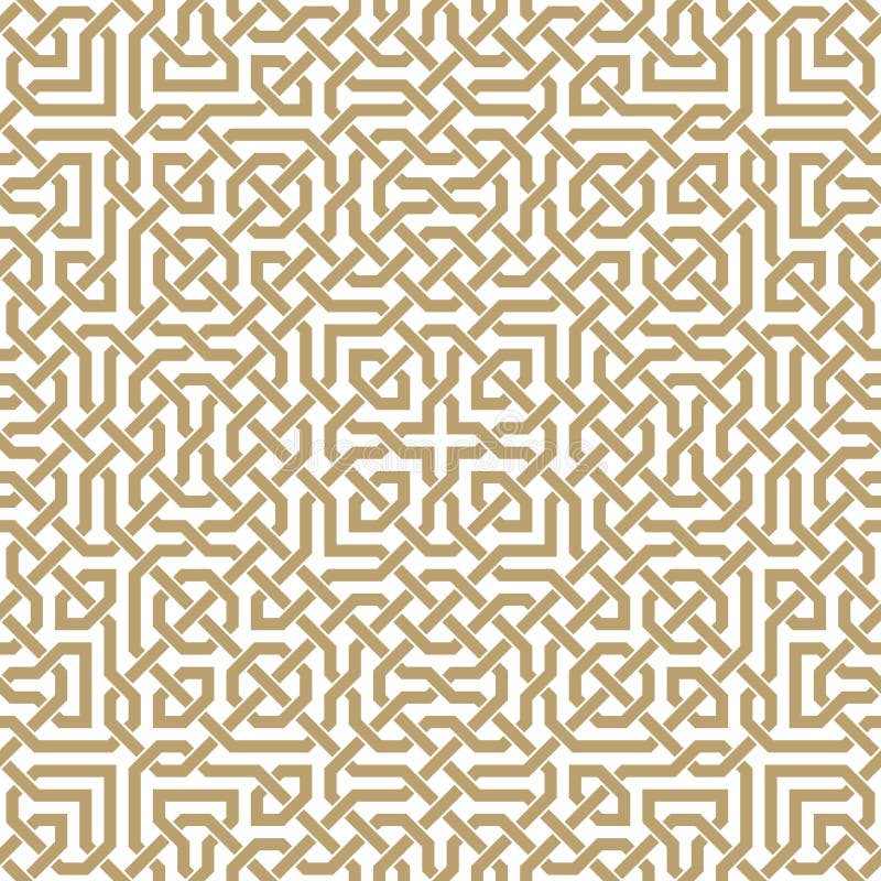 Seamless Square Pattern in Authentic Arabian Style. Stock Illustration ...