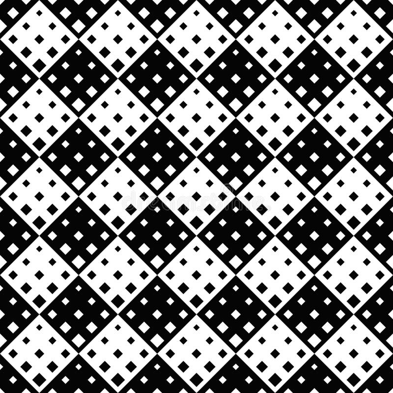 Seamless Square Pattern Background - Black and White Vector Design ...