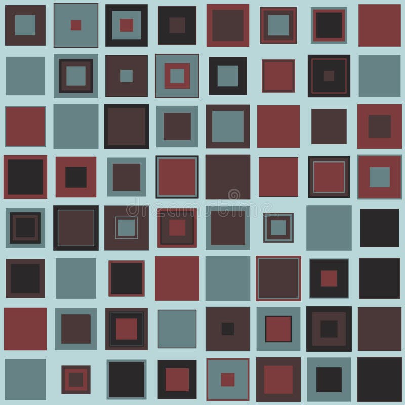 Seamless Square Pattern with Simple Shapes. Vector Illustration Stock ...