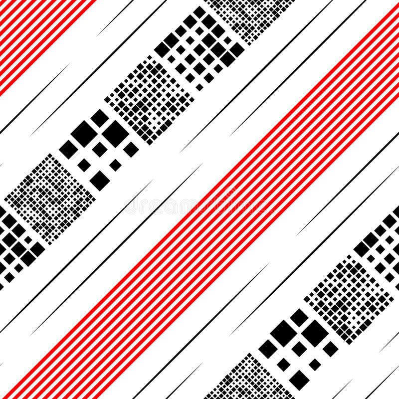 Seamless Square and Stripe Pattern Stock Vector - Illustration of ...