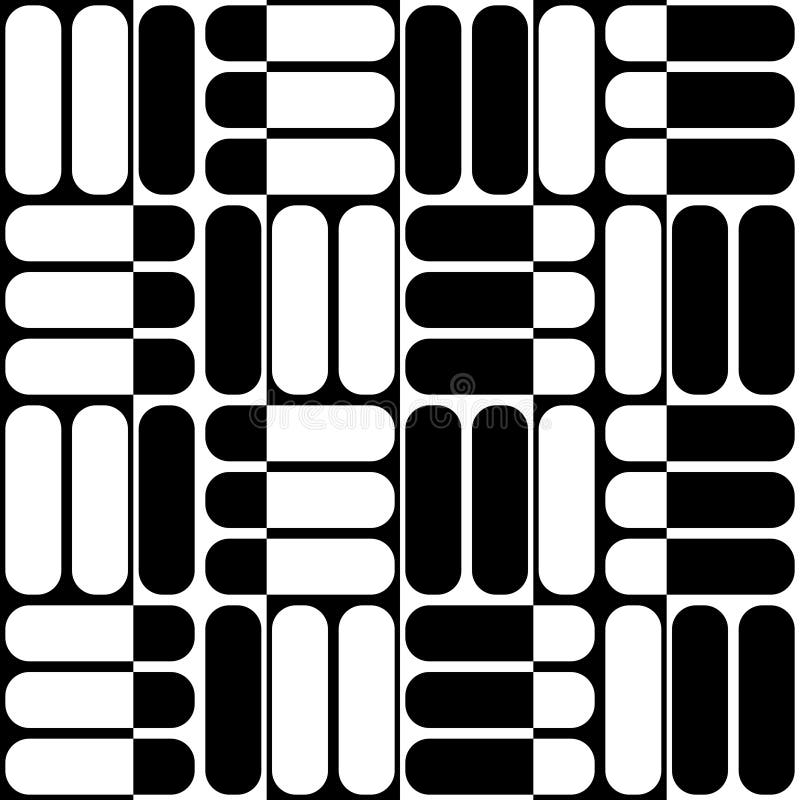 Seamless Square and Stripe Pattern Stock Vector - Illustration of retro ...
