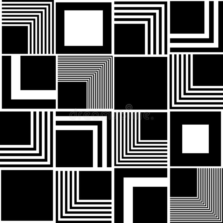 Seamless Square and Stripe Pattern Stock Vector - Illustration of ...
