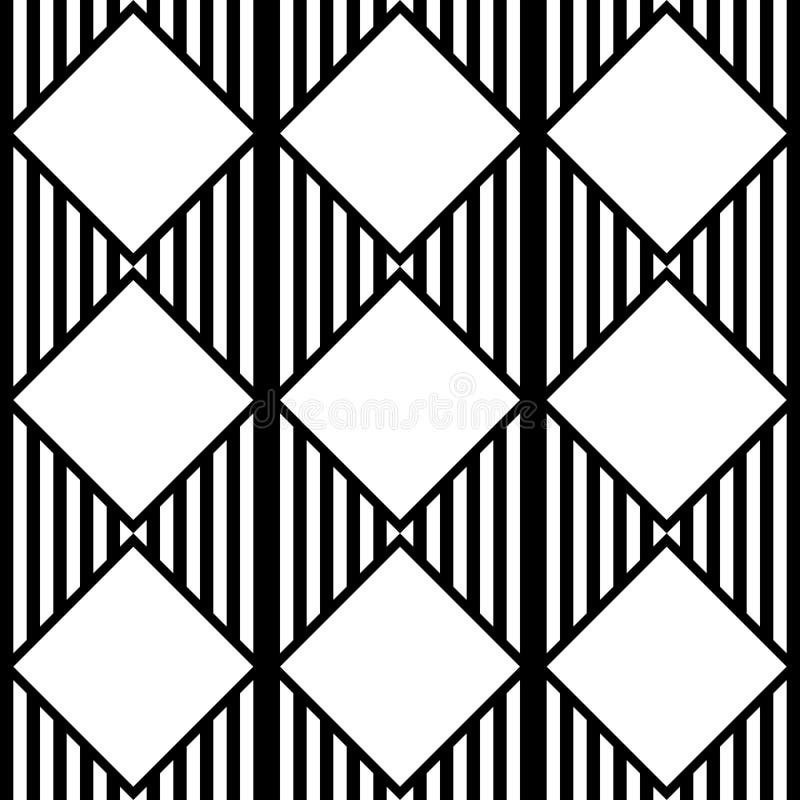 Seamless Square and Stripe Pattern Stock Vector - Illustration of ...