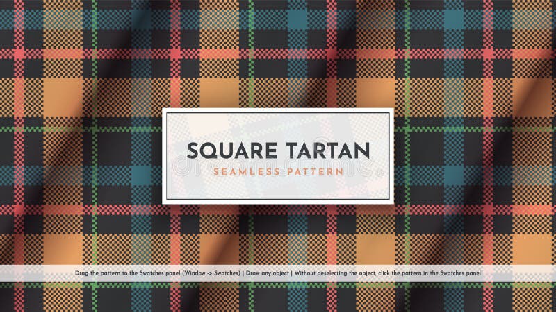 Seamless Square Tartan Pattern. Traditional Scottish Texture ...