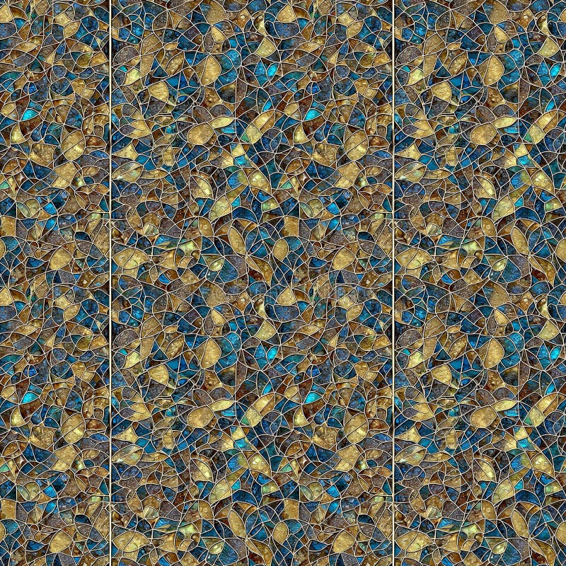 Seamless Square Tile, 4 Combined for Visual Display, Stained Glass ...