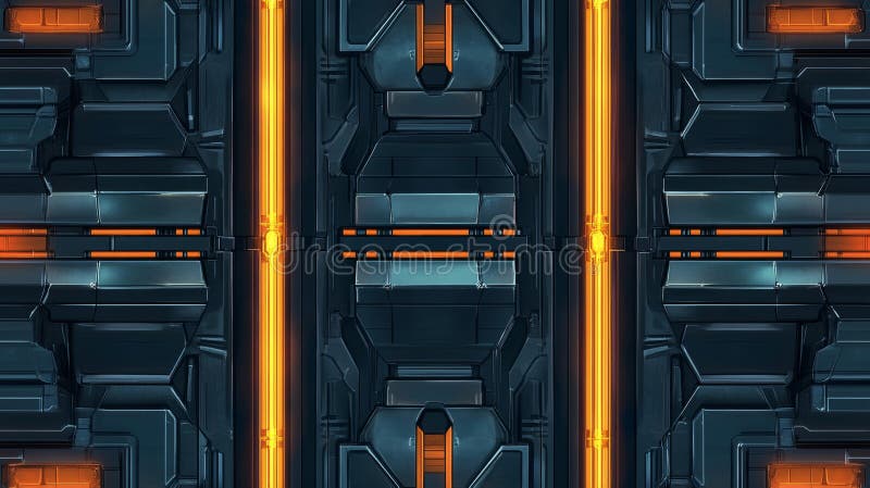 Seamless Square Tile Design Featuring a Spaceship S Layered Armor ...