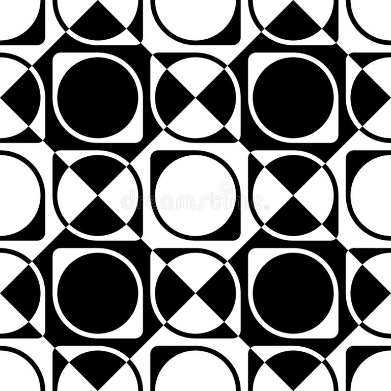 Seamless Square, Triangle and Circle Pattern Stock Vector ...