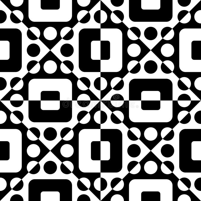 Seamless Square, Triangle and Circle Pattern Stock Vector ...