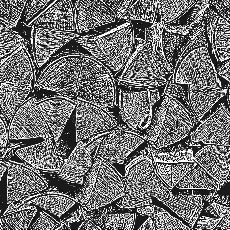 Seamless from Stack of Wood. Firewood Texture Stock Vector ...