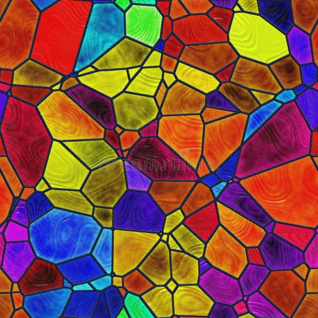 Seamless Stained Glass Pattern Stock Illustration - Illustration of ...