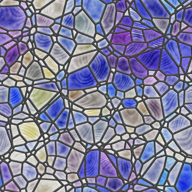 Seamless Stained Glass Pattern Stock Illustration - Illustration of ...