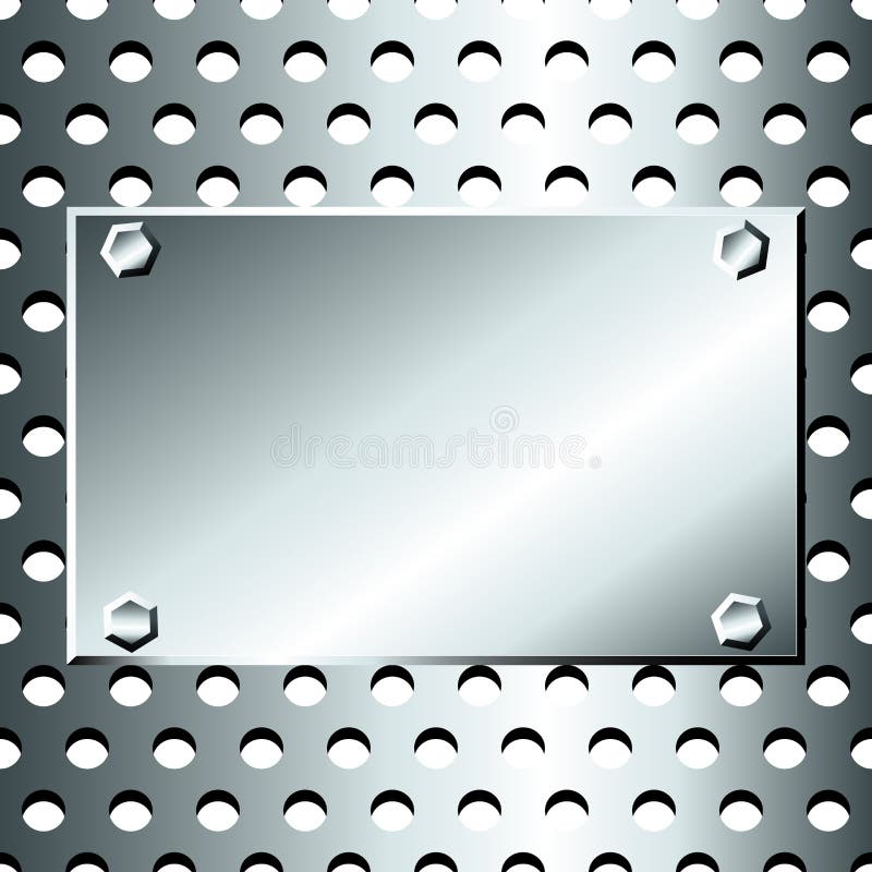 Seamless Stainless Grid with Bolted Plate Stock Vector - Illustration ...