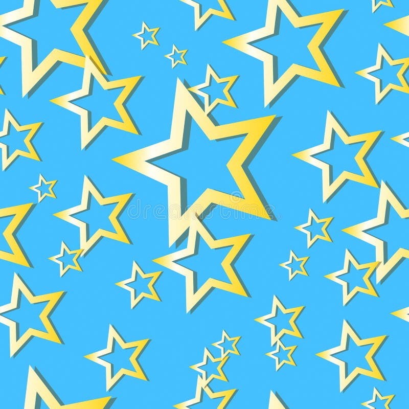 Seamless Star Pattern stock vector. Illustration of azure - 6382391