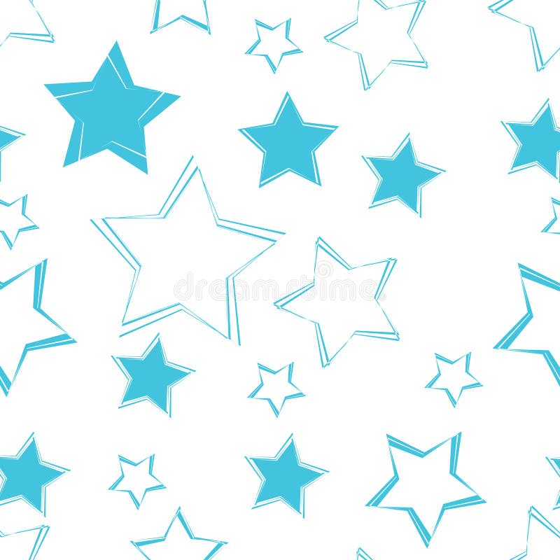 Seamless Star Pattern Background Stock Vector - Illustration of ...
