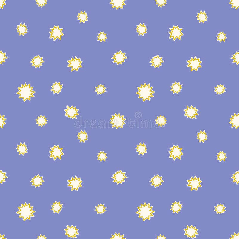 Seamless Star Pattern in Simple Childish Style Stock Illustration ...