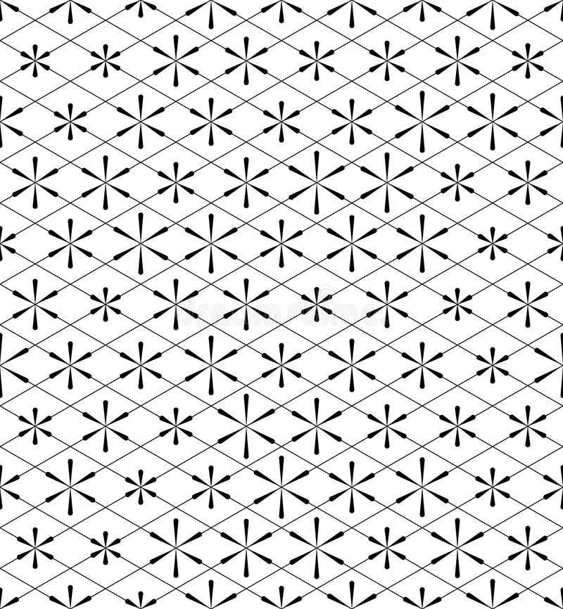 Seamless Star Pattern. Vector Black and White Christmas Background ...