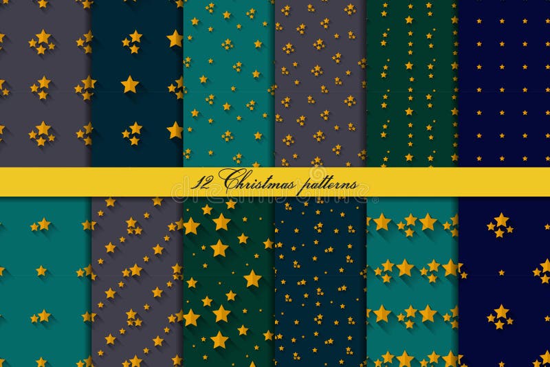Seamless starry patterns stock vector. Illustration of seasonal - 66010954