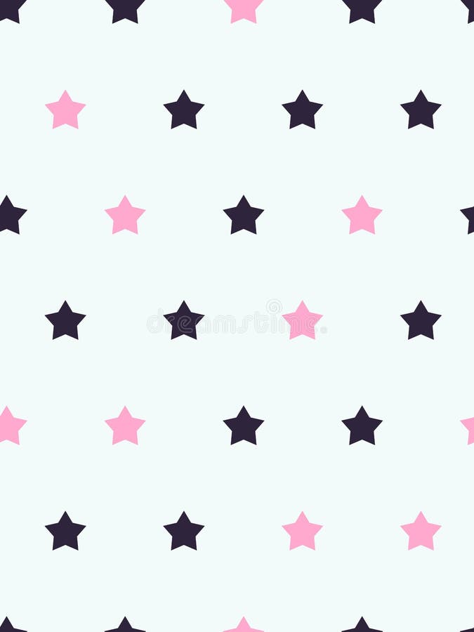 Seamless Stars Pattern in Mix Color Stock Vector - Illustration of ...