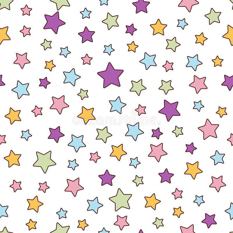 Seamless Stars Pattern. Vector Illustration Stock Vector - Illustration ...