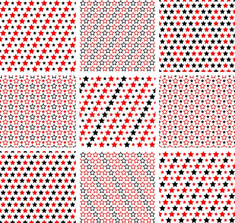Seamless Stars Simple Textures. Stock Vector - Illustration of ...