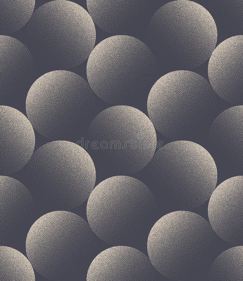 Seamless Stipple Circle Pattern Vector with Gradient Texture Design ...