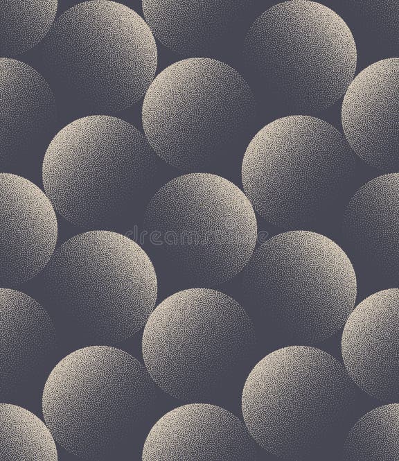 Seamless Stipple Circle Pattern Vector with Gradient Texture Design ...