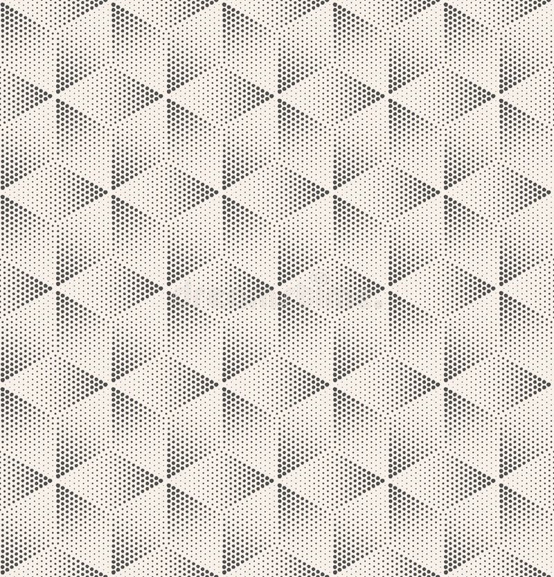 Seamless Stippled Vintage HalfTone Geometric Pattern. Vector Stock ...